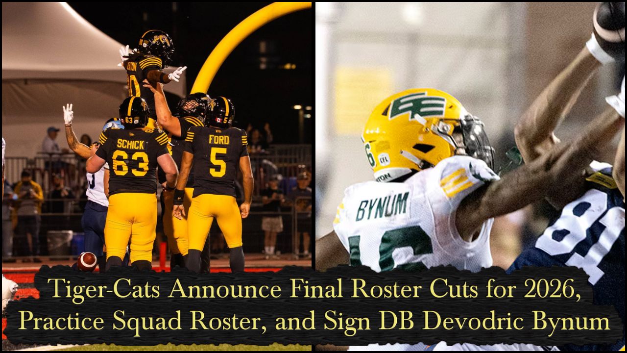 Tiger-Cats Announce Final Roster Cuts, Practice Squad Roster, and Sign ...